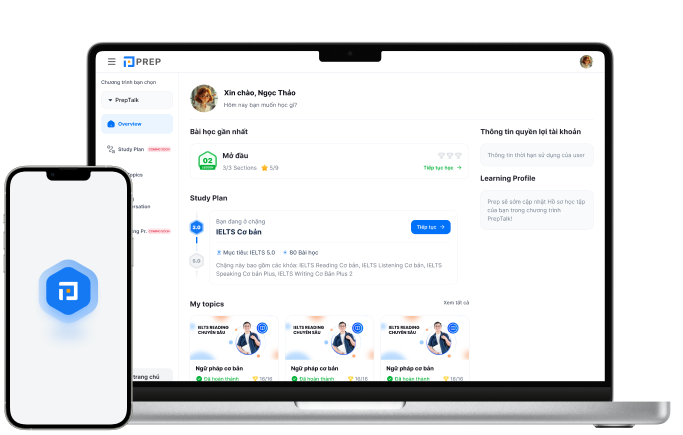Nền Tảng Học & Luyện Thi Thông Minh Ứng Dụng Prep AI Độc Quyền